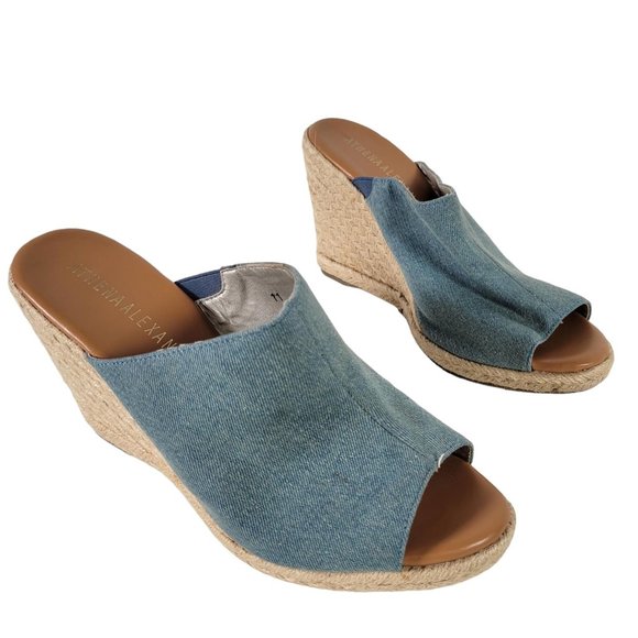 Athena Alexander | Shoes | Athena Alexander Blue Denim Jean Wedge ...